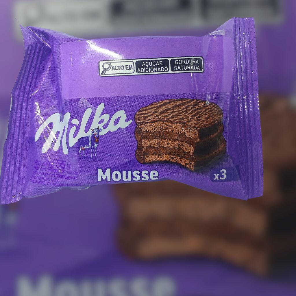 Alfajor Milka Mousse de chocolate ao leite triplo 55g - K...
