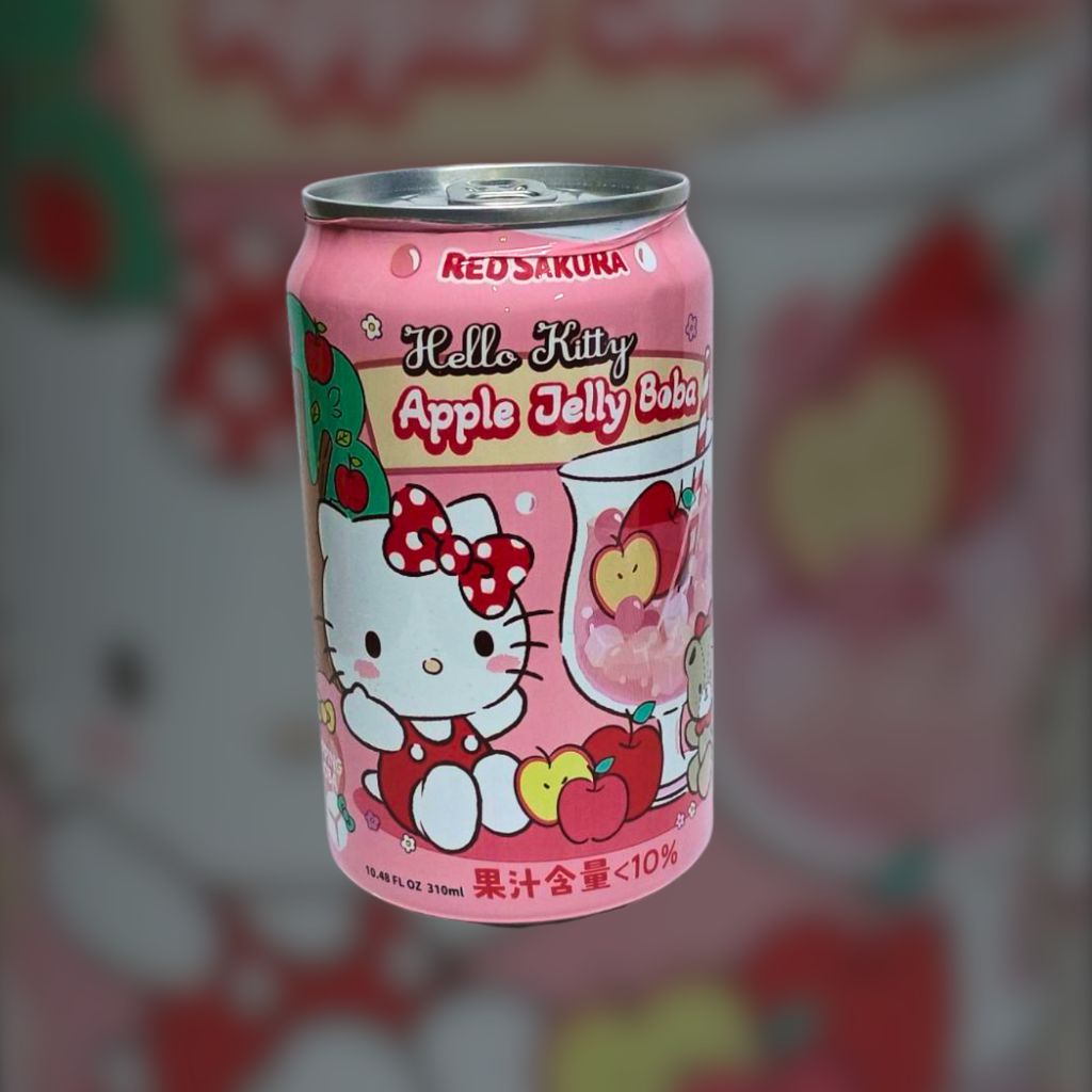 Bebida Hello Kitty Sabor Maçã com Gelatina 310ml - Kazu D...